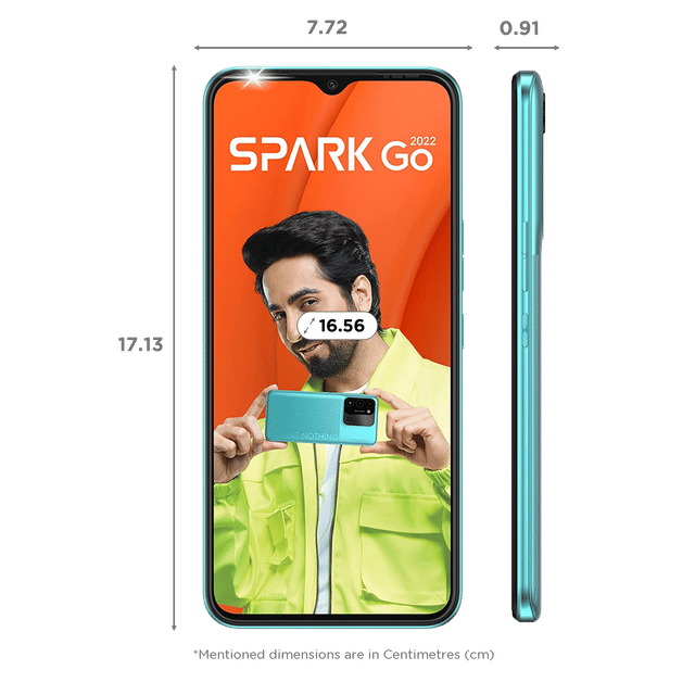 Buy Tecno Spark Go 2022 (2GB RAM, 32GB, Turquoise Cyan) Online - Croma